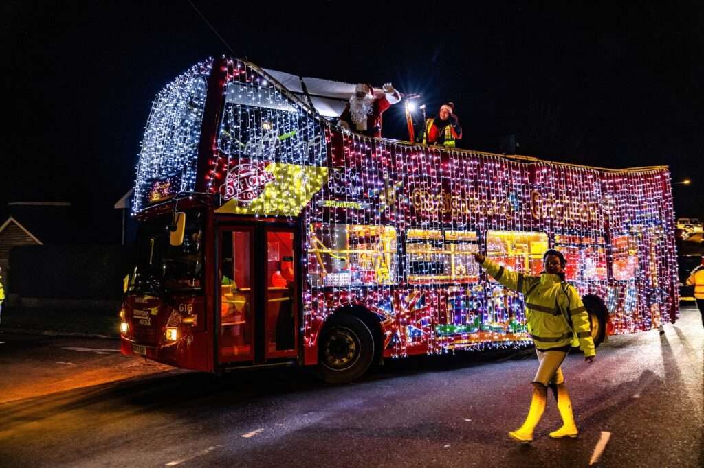 Claus for a Cause! Brighton’s Santa Bus Rolls In for Charity This ...