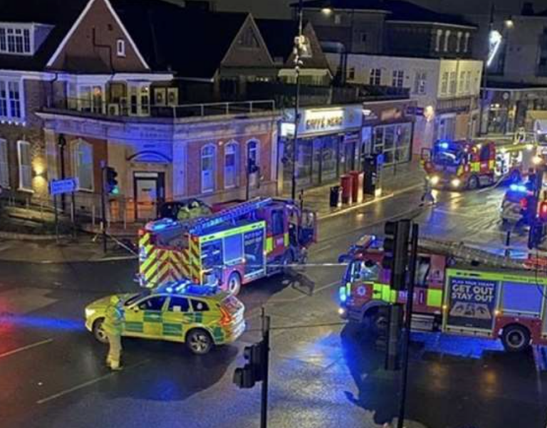 Driver Hospitalised After Collision with Fire Engine in Sidcup - UKNIP
