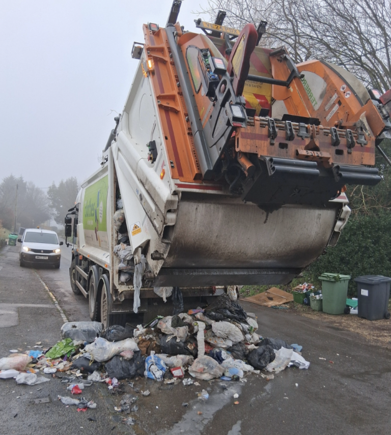 Bin Lorry Blaze Sparks Alarm in Leckhampstead - UKNIP