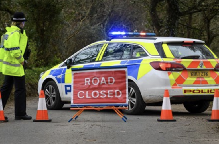 Helicopter Crashes Near Sourton Down Devon, Roads Closed Amid Police ...